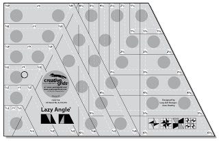 Use the ruler to cut A and B pieces to make Lazy Angle blocks.