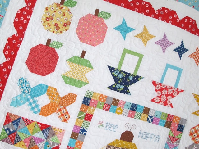 Debbie is sewing her blocks with Sidewalks by October Afternoon for ...