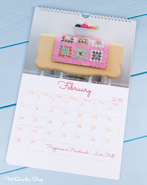 And this calendar also includes brand new patterns for Lori’s Cozy ...