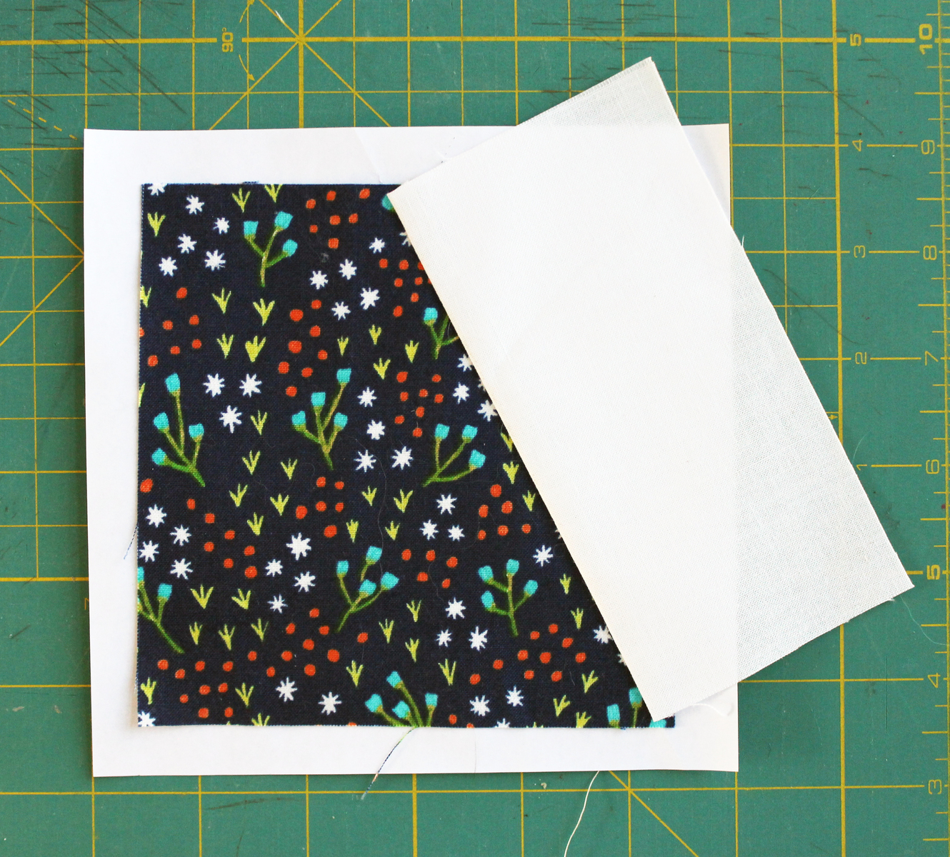 Now flip back so the paper side is up, and begin this same process ...