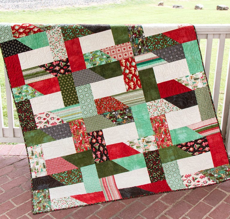 The pattern by Doug Leko of Antler Quilt Designs uses partial seams ...