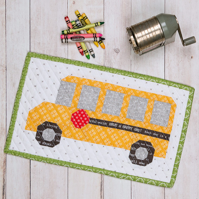New Pattern from Lori Holt: The School Bus Mini PDF Quilt Pattern
