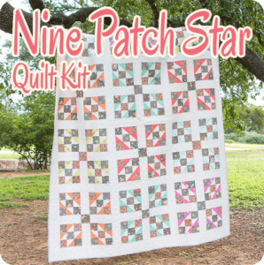 Our complete Nine Patch Star quilt pattern with four quilt size options ...