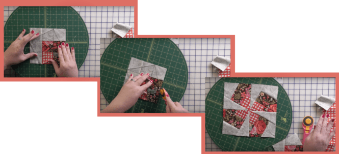 After cutting around the edges of the ruler, the resulting block has ...
