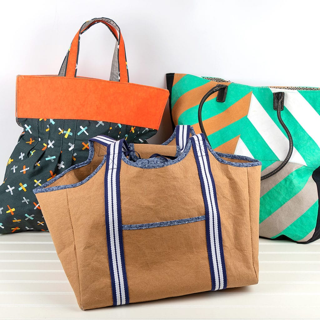 Purses and Bags Made with Kraft-tex and Fabric