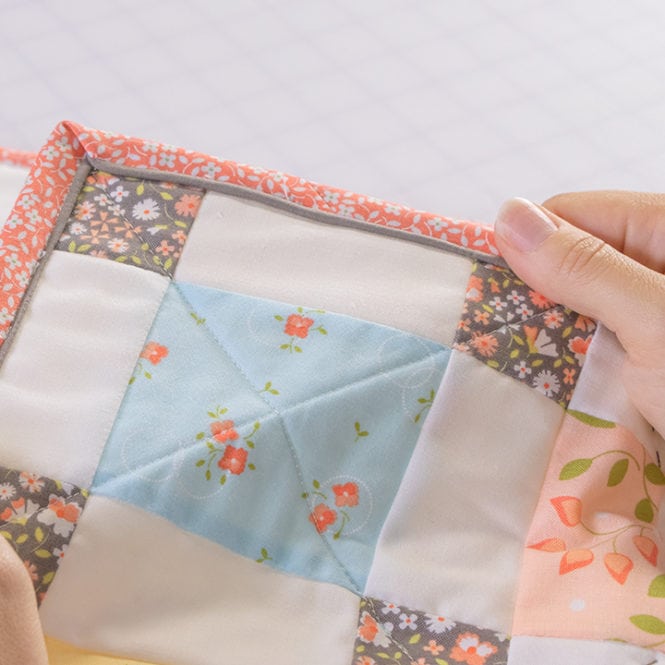Corey sewed her tabletopper in Sugarcreek Prints by Corey Yoder for ...