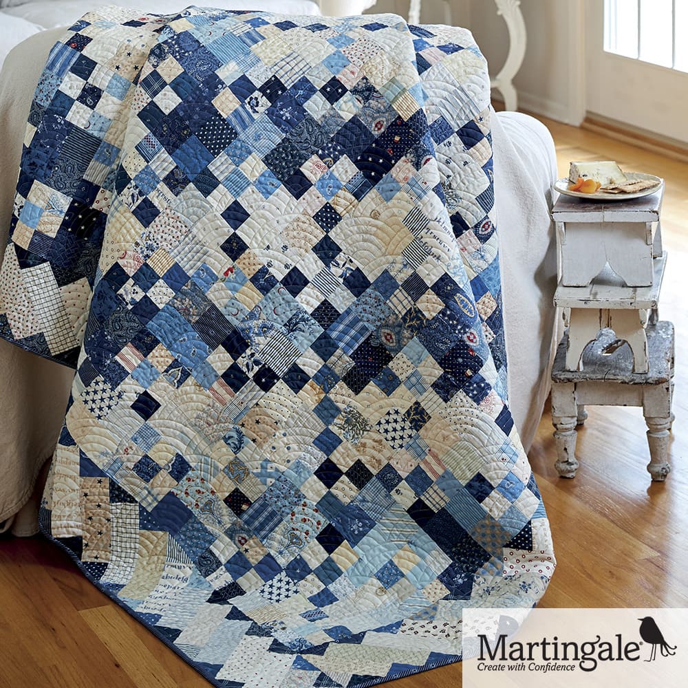 There are over 99 different fabric collections used in this scrappy ...