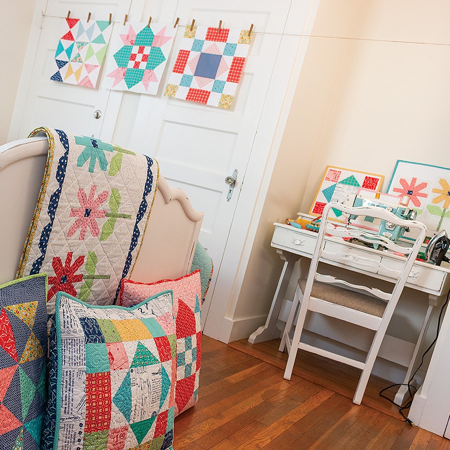 Lori’s Quilter’s Cottage Book includes instructions for the main ...