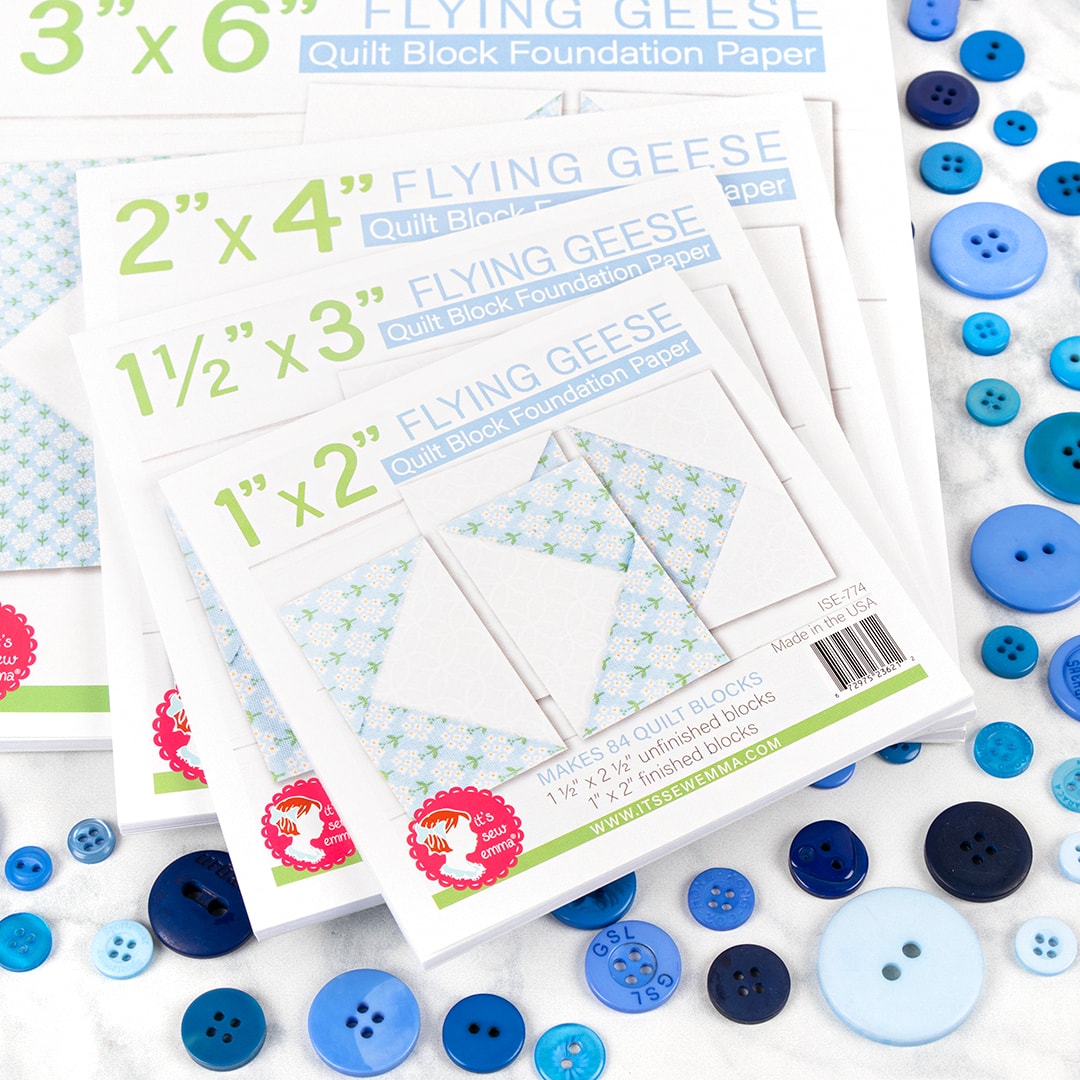 Flying Geese Quilt Block Foundation Papers