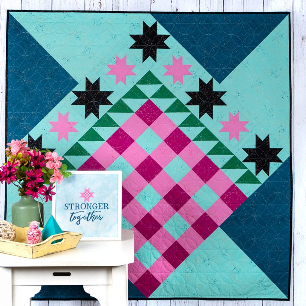 The Stronger Together Cross Stitch Pattern coordinates with the quilt ...