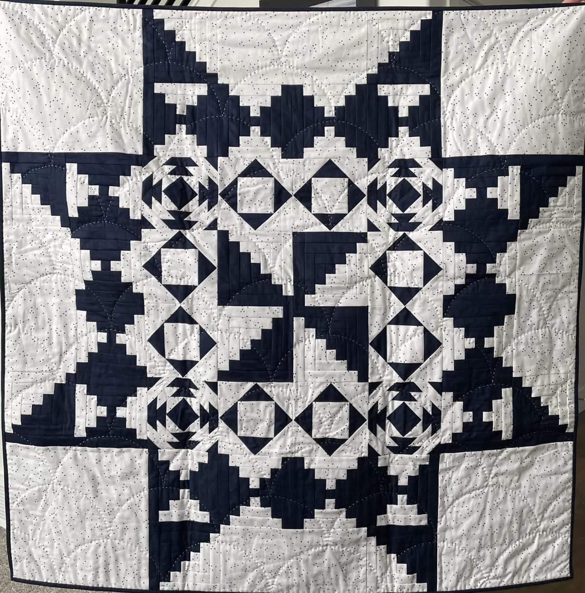 Jen ( @heritage.threads ) stitched up her blocks using Blossom On White ...