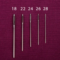 Cross Stitch needle sizes range from approximately 18 to 28, and the ...