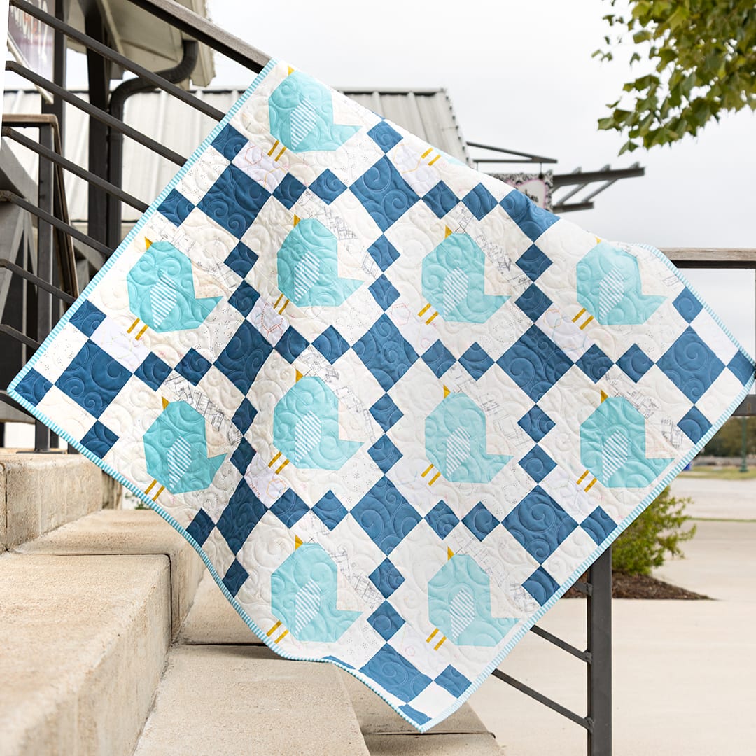 Fly away with Riley Blake’s famous bluebird ! Table Toppers can add ...