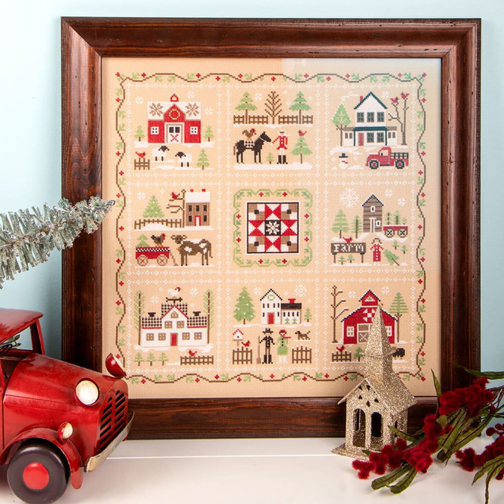 Farmhouse Christmas Cross Stitch Pattern Set by Little House Needleworks