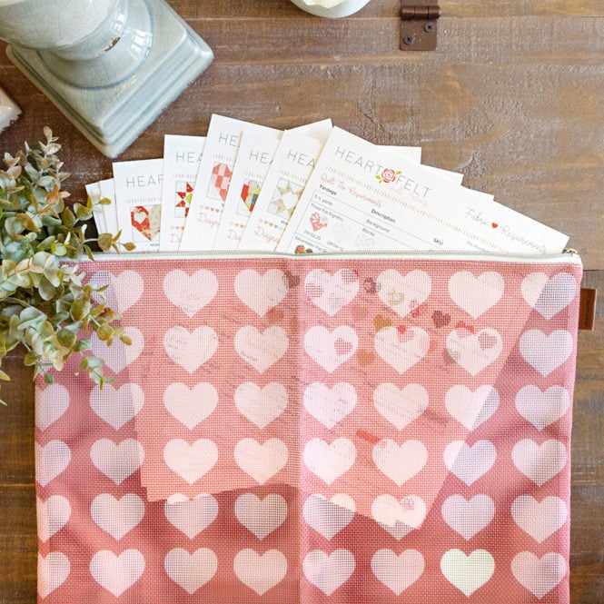 Click this button to download the Heartfelt Quilt Fabric Requirements ...