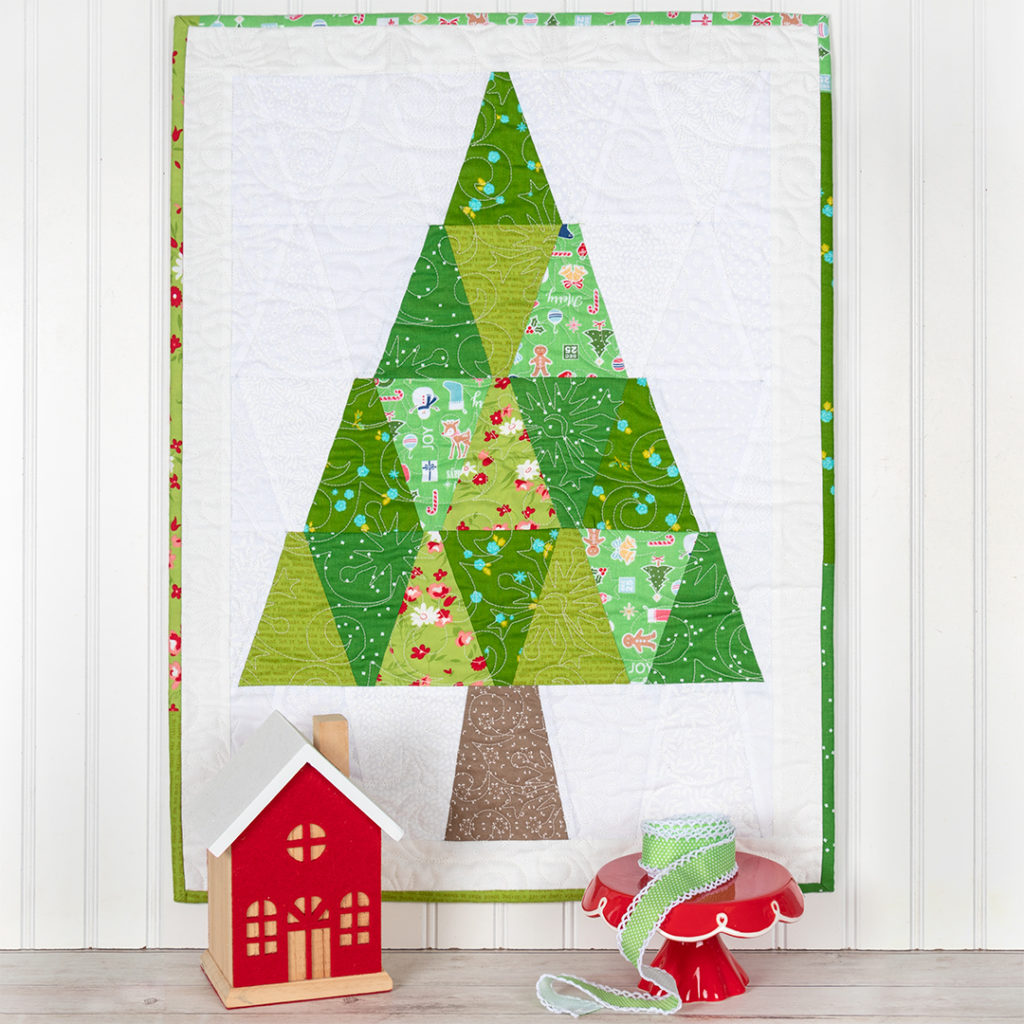 Make a Double Tumbler Tree Mini Quilt this Holiday Season