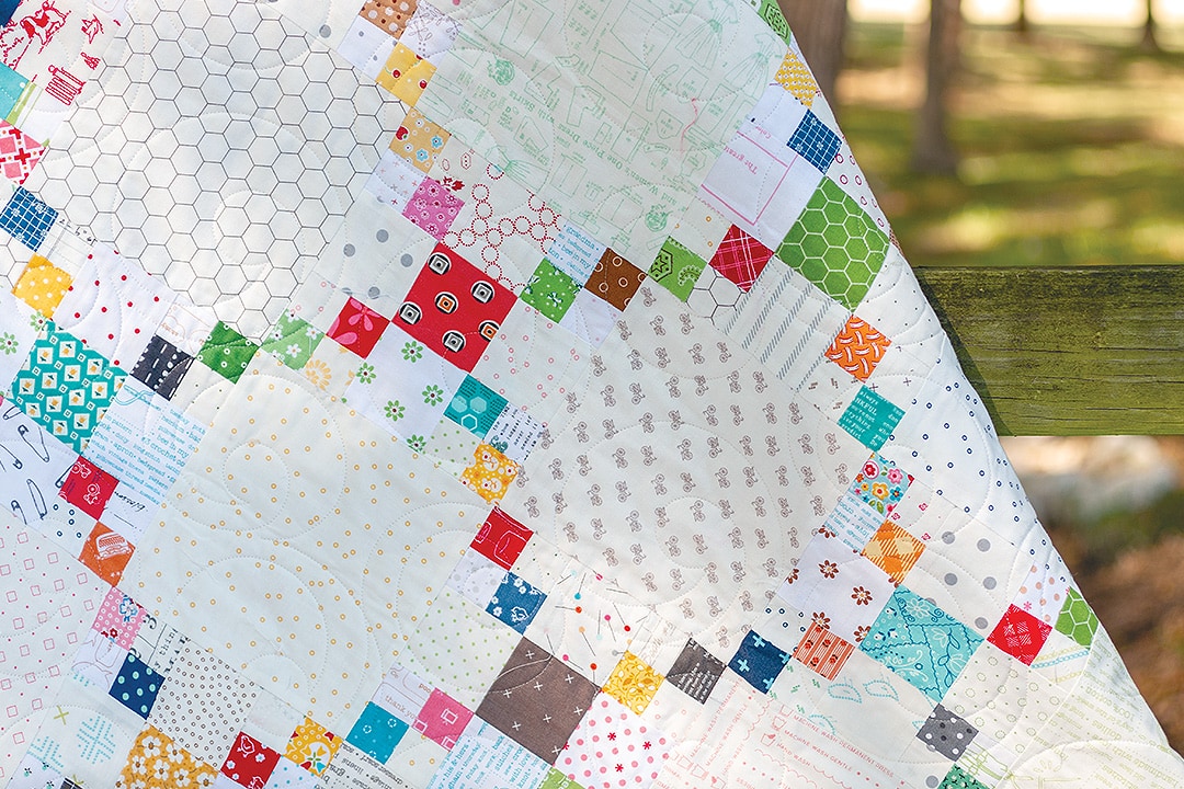 This block is part of the Spare Squares Quilt, a scrappy Irish Chain ...