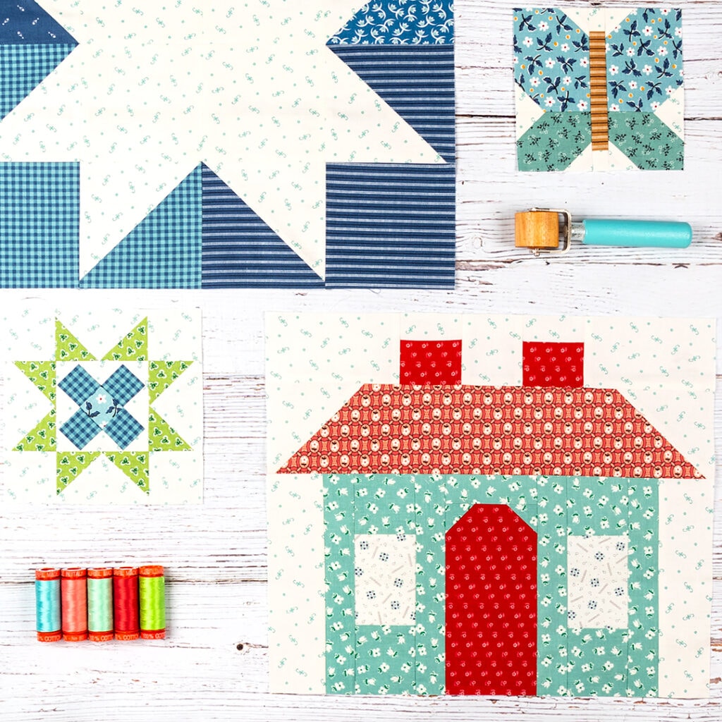 We’re done with the sixth month of the Scrappiness is Happiness Quilt ...