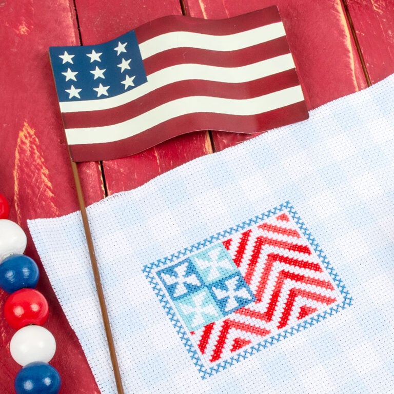 Flag from Proud to Be an American by Little Stitch Girl Kimberly’s Blue ...