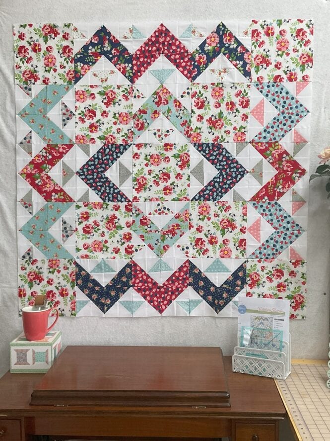 Some of our quilty friends are sewing along. You can see their projects ...