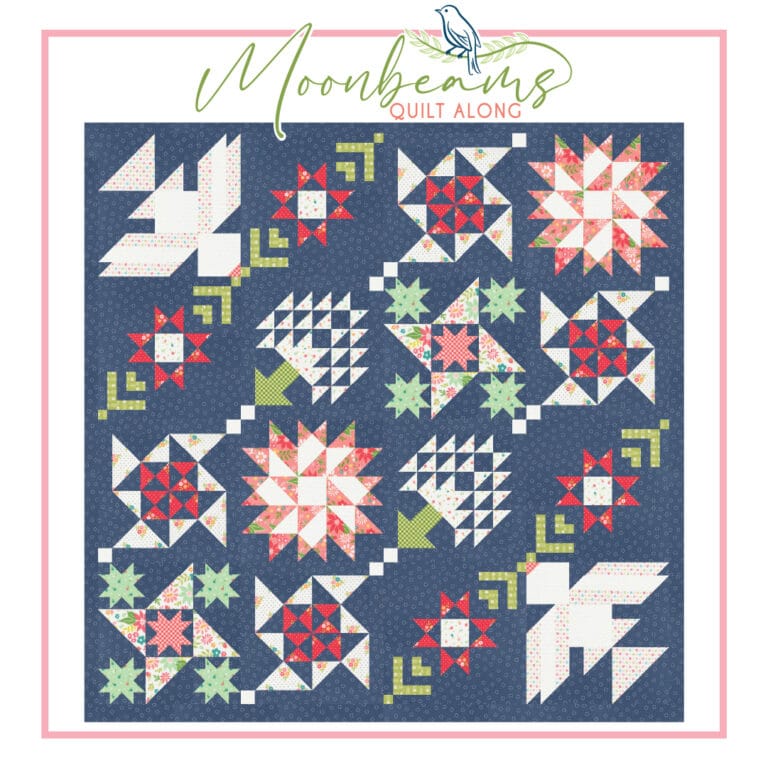 To make a quilt just like this one, pick up the Moonbeams Quilt Kit and Moonbeams Pieced Backing ...
