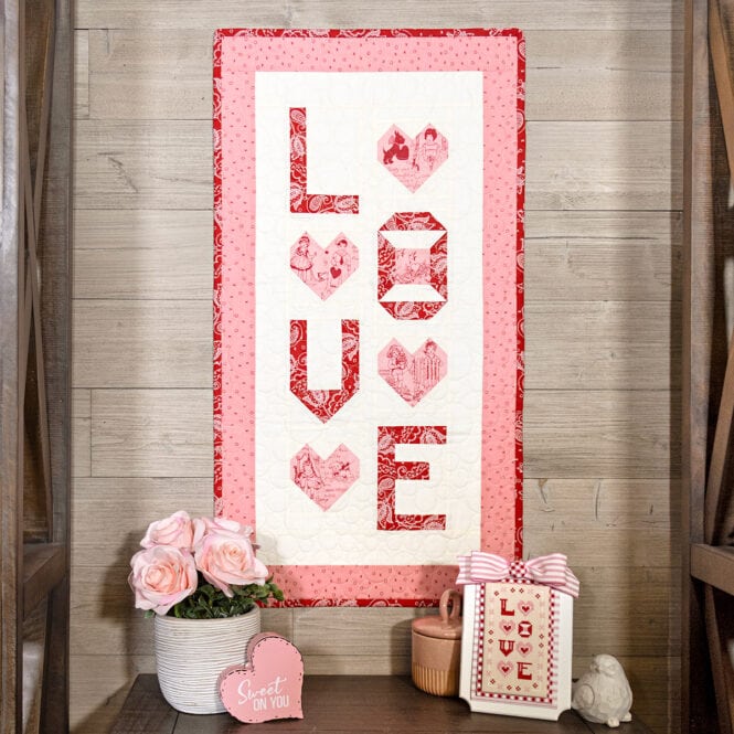 Made with Love Free Quilt and Cross Stitch Pattern