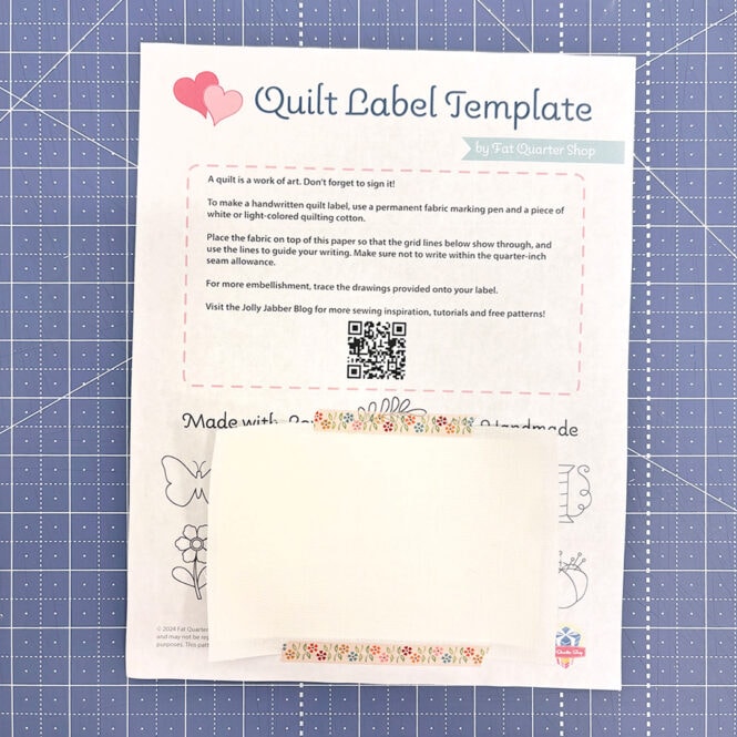 How to Make a Quilt Label (Plus a free template!)