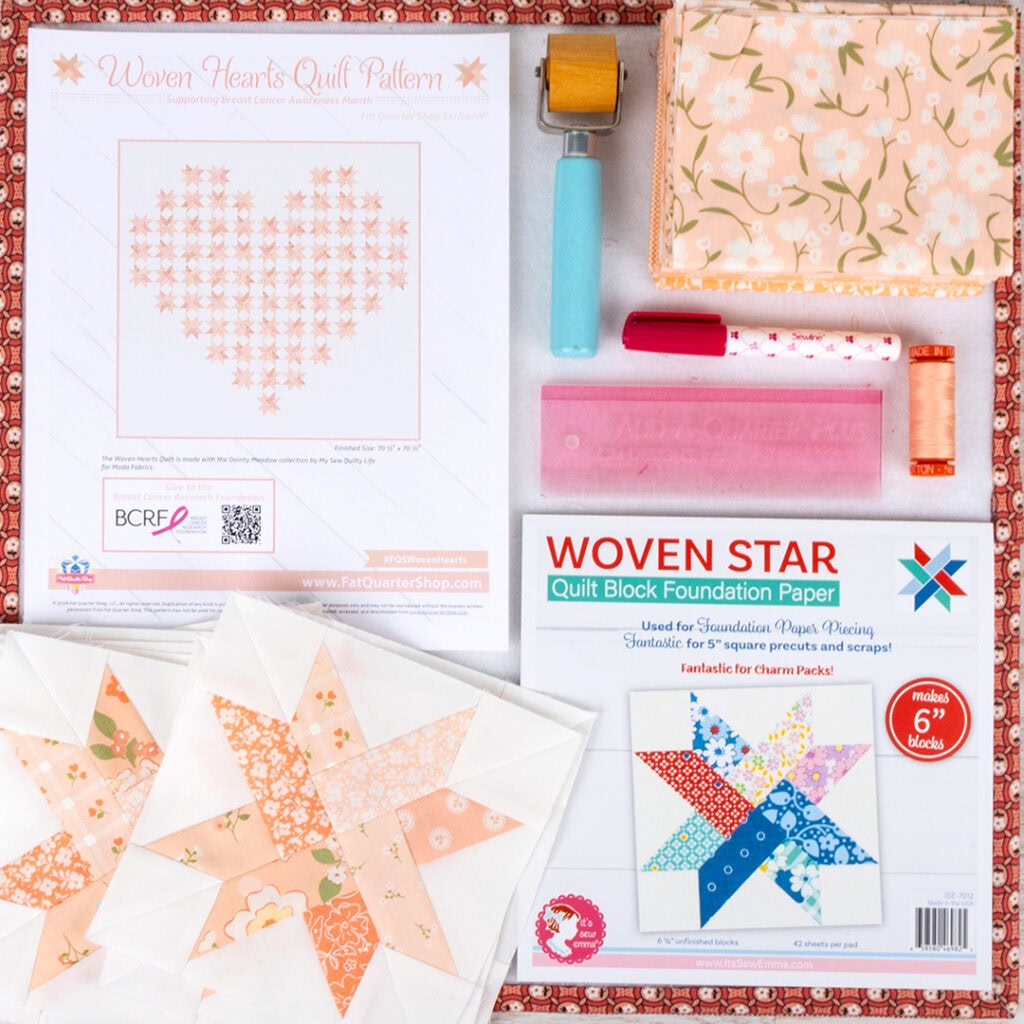 SewPINK and Sew Full of Heart: Woven Hearts Sew Along Kick Off