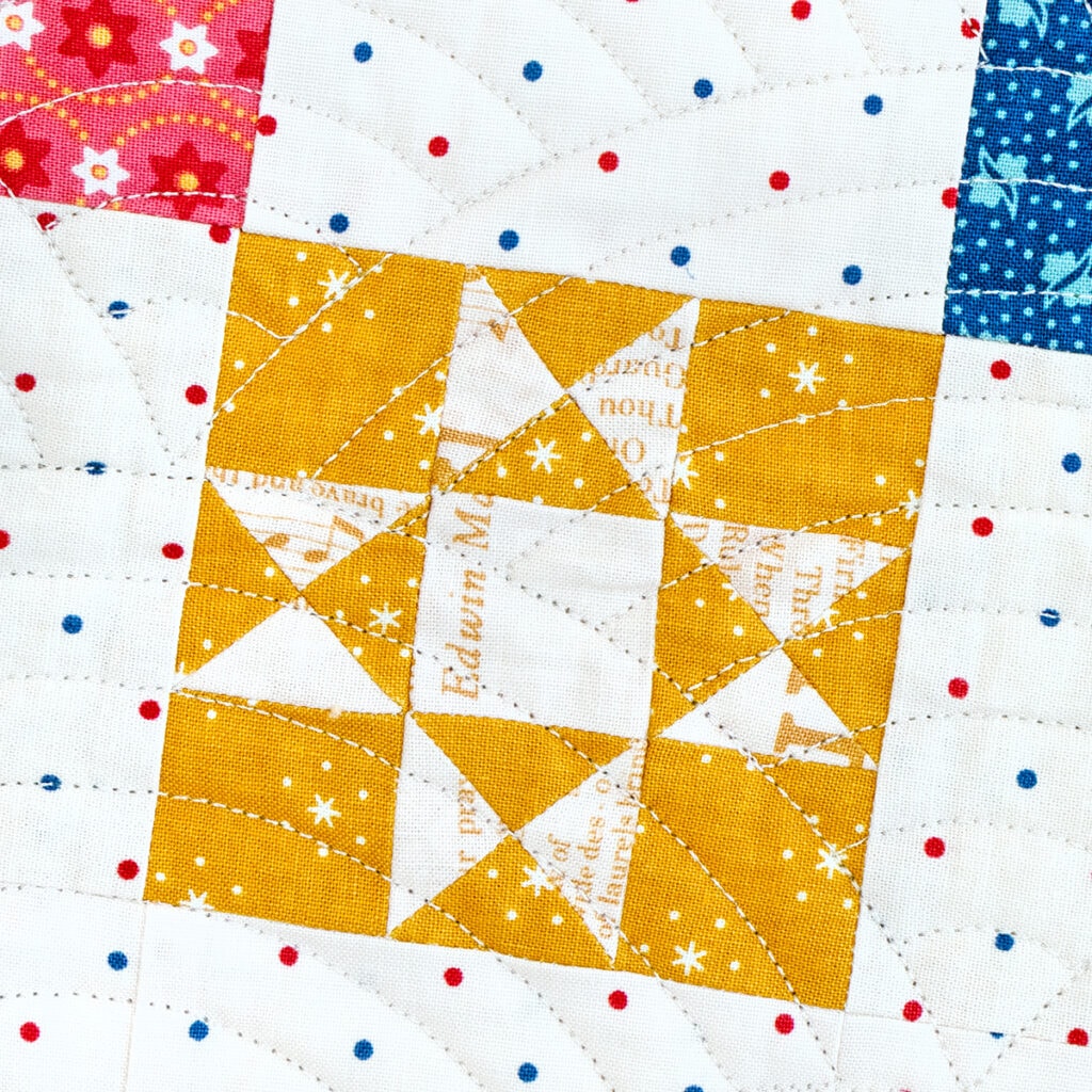 4. Add Cornerstones to Sashing